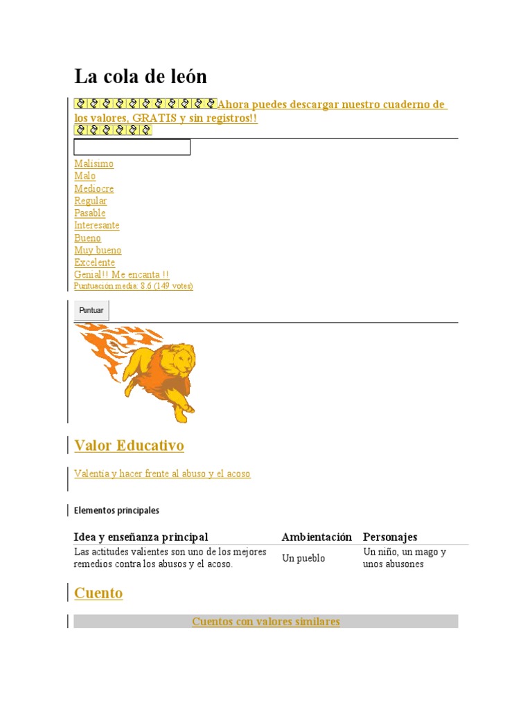 La Cola de León | PDF