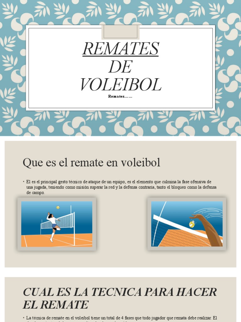 Remates Del Voleibol | PDF | Vóleibol | Deportes