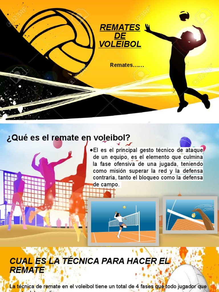 Fases del remate en voleibol | PDF | Vóleibol | Deportes atléticos