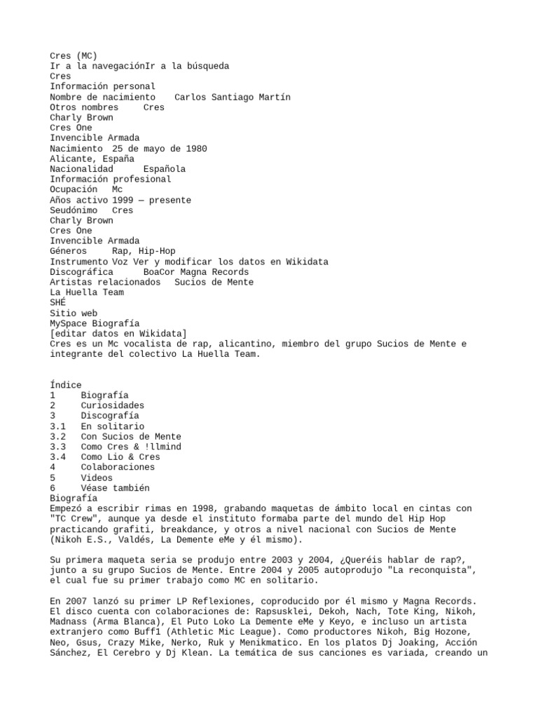 Cres | PDF | Hip hop | Industria de la música