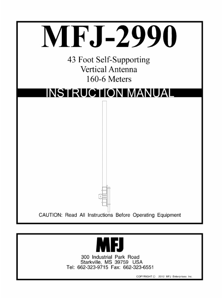 MFJ 2990 | PDF | Coaxial Cable | Antenna (Radio)