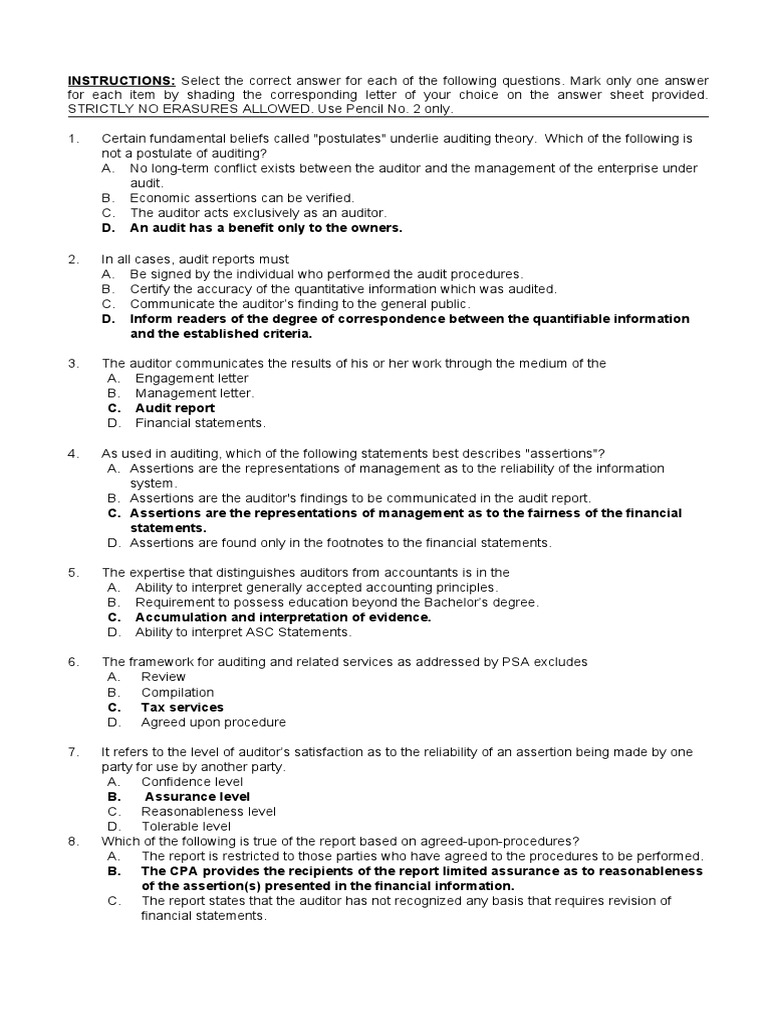 CPA Audit Exam Question Format | PDF | Bonds (Finance) | Accountant