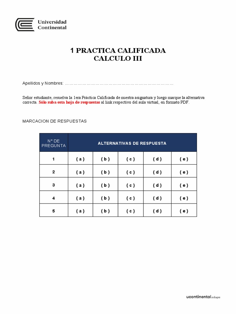 1 PRACTICA CALIFICADA - CALCULO III - Propuesto | PDF | Objetos matemáticos | Ecuaciones