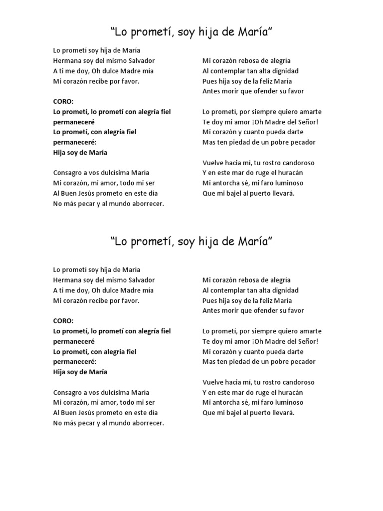 Promesa de amor a María | PDF