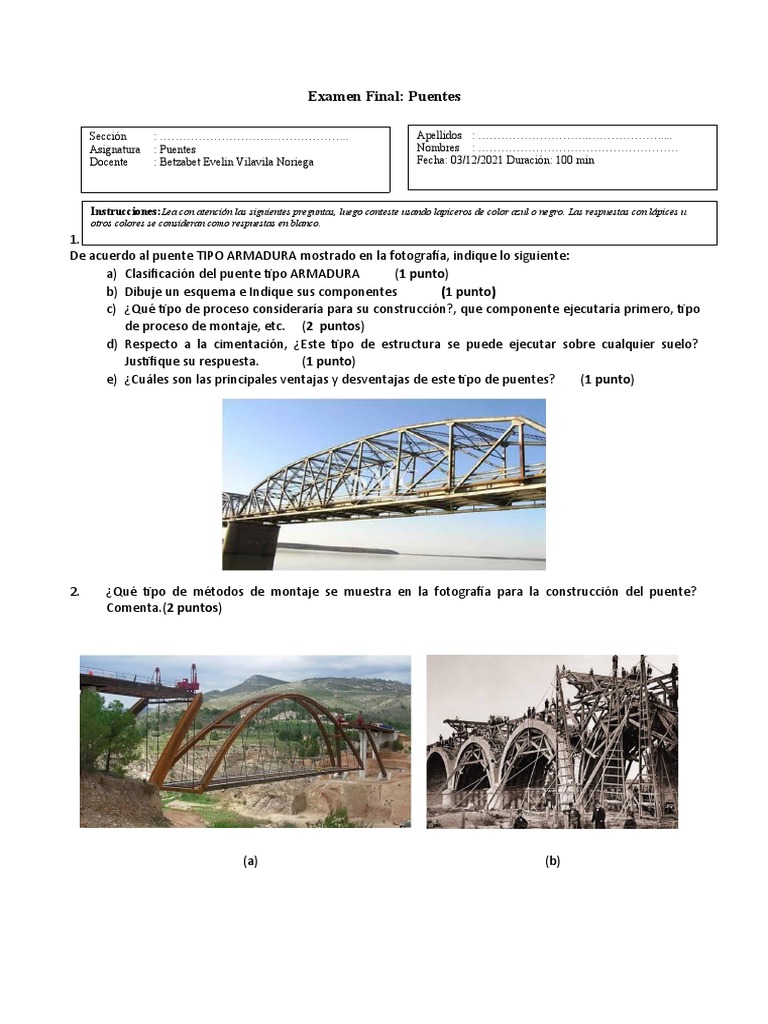 Examen Final - Am | PDF | Braguero | Puente
