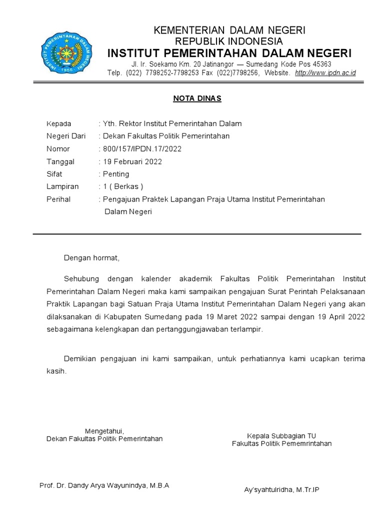 TATA NASKAH DINAS Dandy Arya Wayunindya C5 Absen 4 | PDF