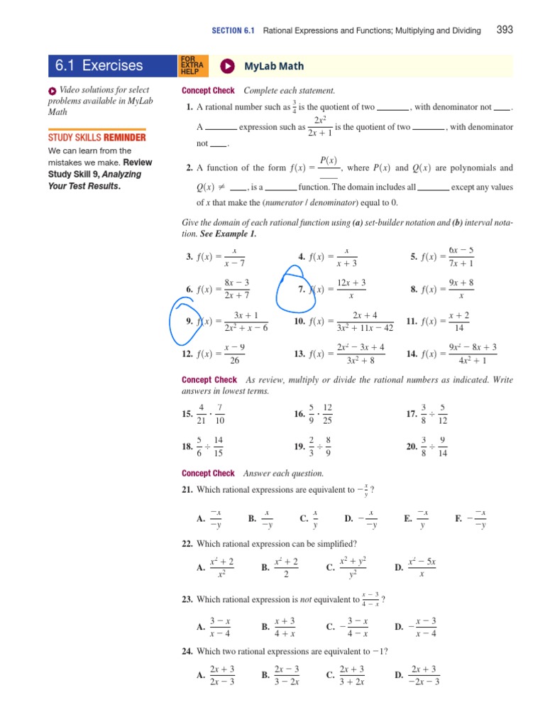 Rational Expressions HW | Download Free PDF | Function (Mathematics ...