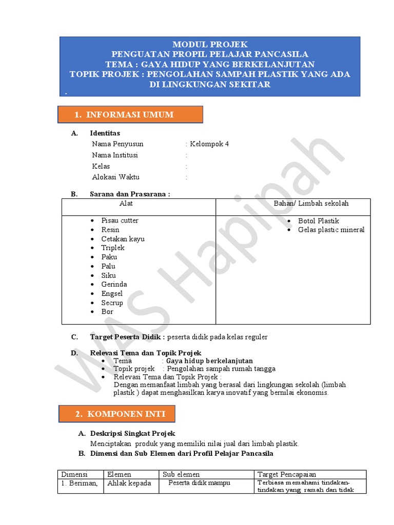 Contoh Modul Projek Hp Pdf