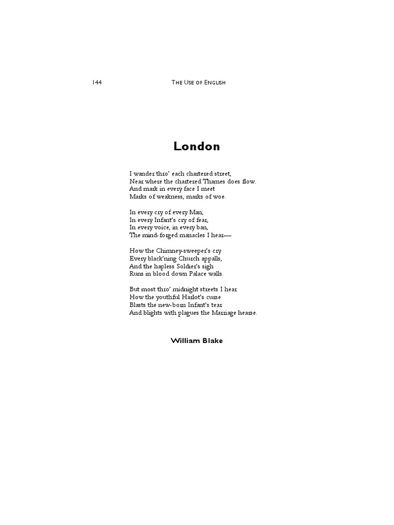 Blake London 63.2 | PDF | William Blake