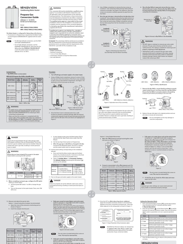 NPE-A2, S2 - LP Conversion Guide | PDF | Propane | Valve