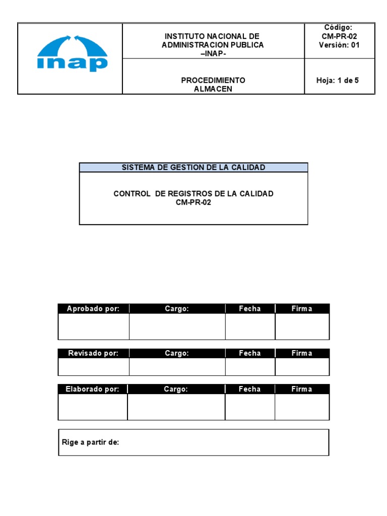 Formato de Documentacion ALMACEN | PDF | Business