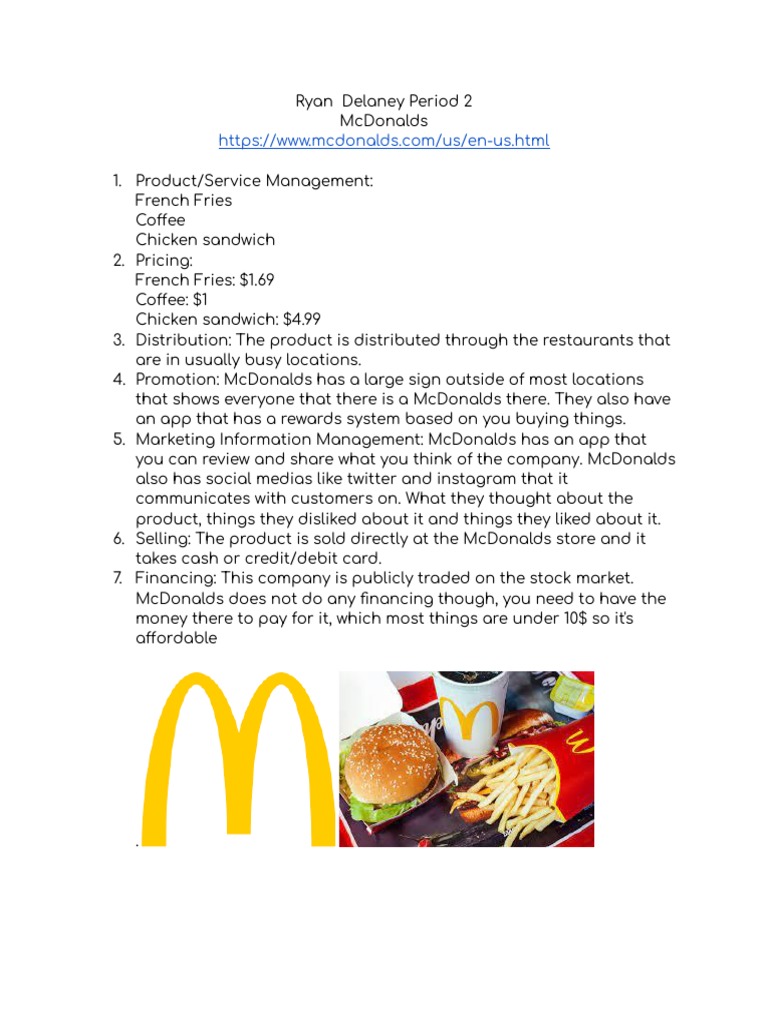 Delaney Ryan 7 Functions of Marketing | PDF