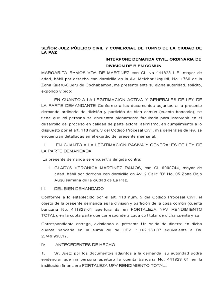 MEMORIAL | Descargar gratis PDF | Demanda judicial | Bancos