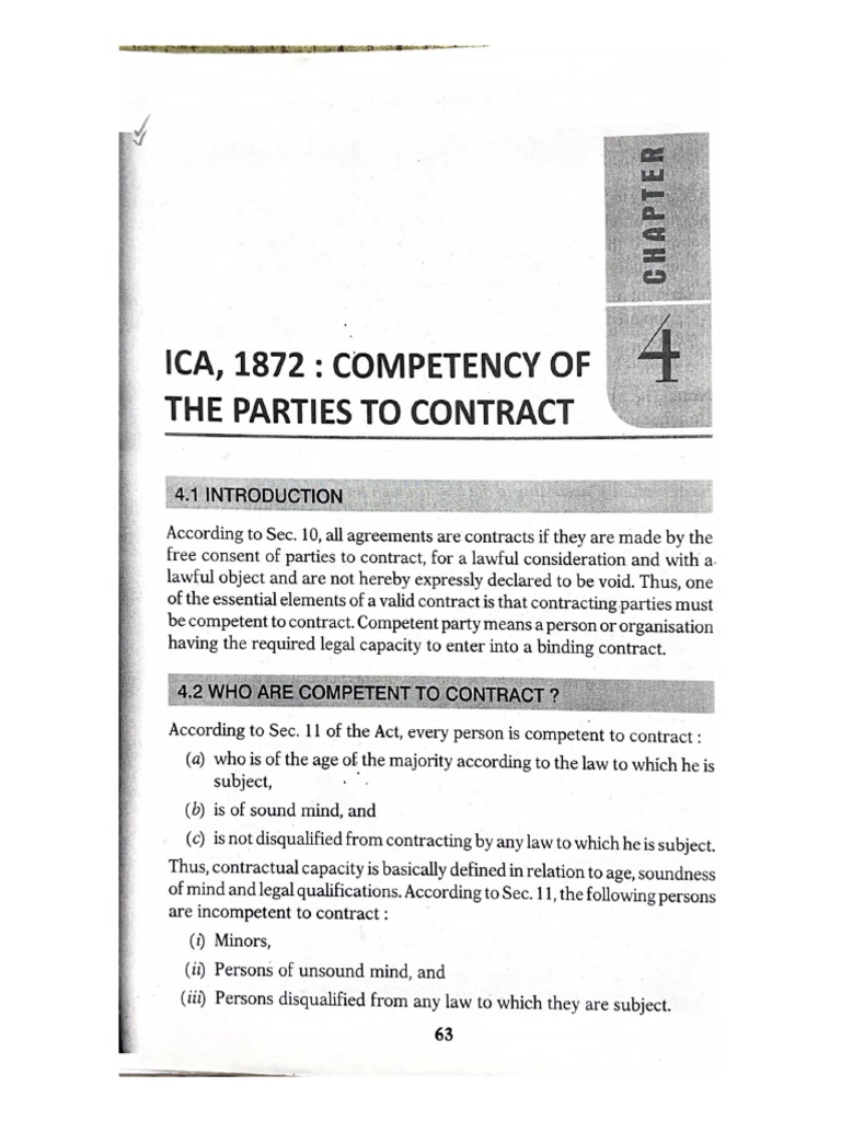 Competency of The Parties To Contract | PDF