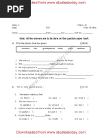 CBSE Class 2 English Sample Paper Set A | PDF | Linguistics