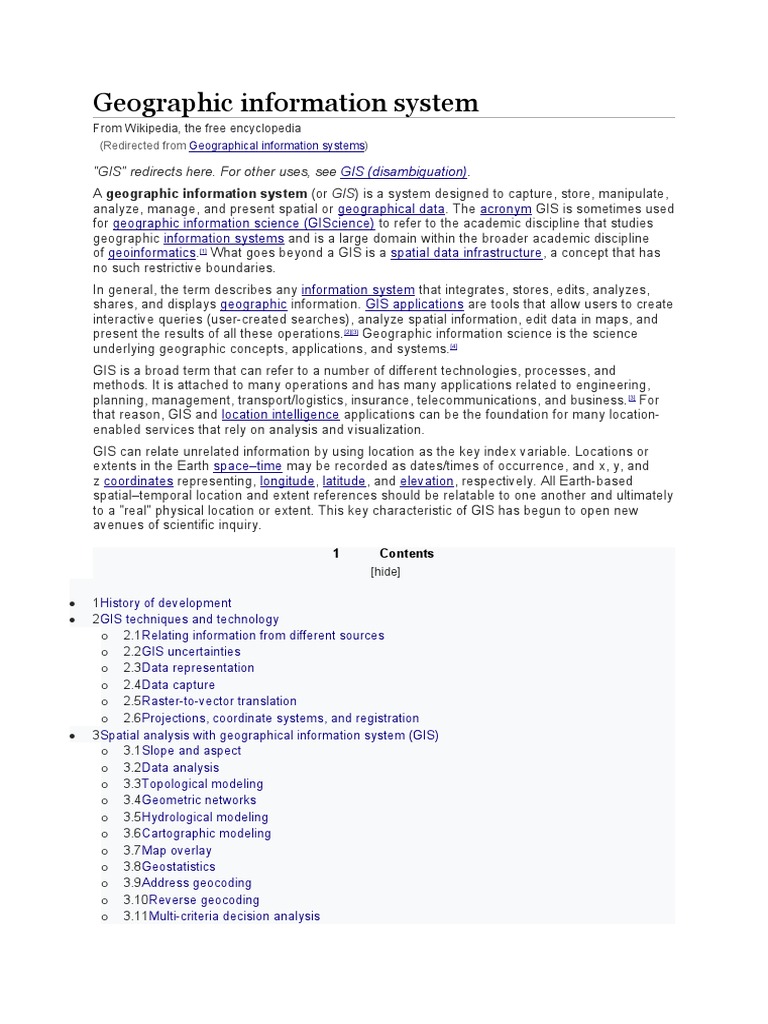 Geographic Information System | PDF | Geographic Information System ...