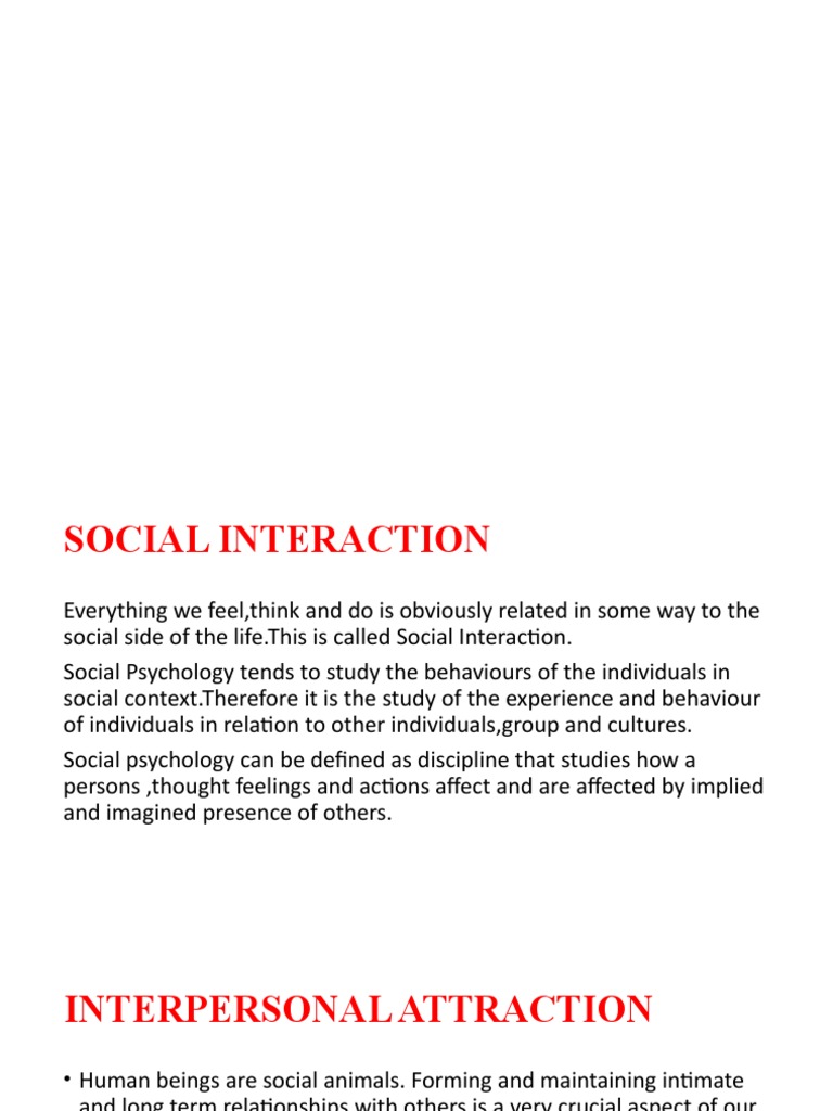 Interpersonal Attraction | PDF | Affect (Psychology) | Interpersonal Attraction