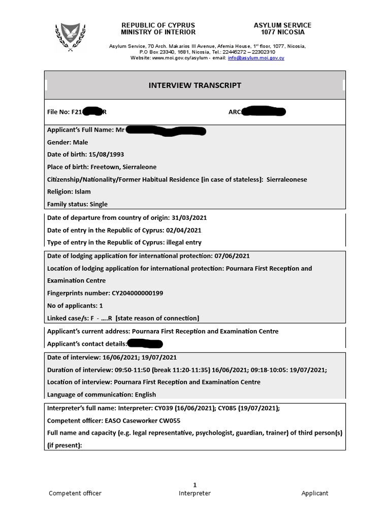 F21-XXXXXR - Second Interview Transcript - Case C | PDF | Justice | Crime & Violence