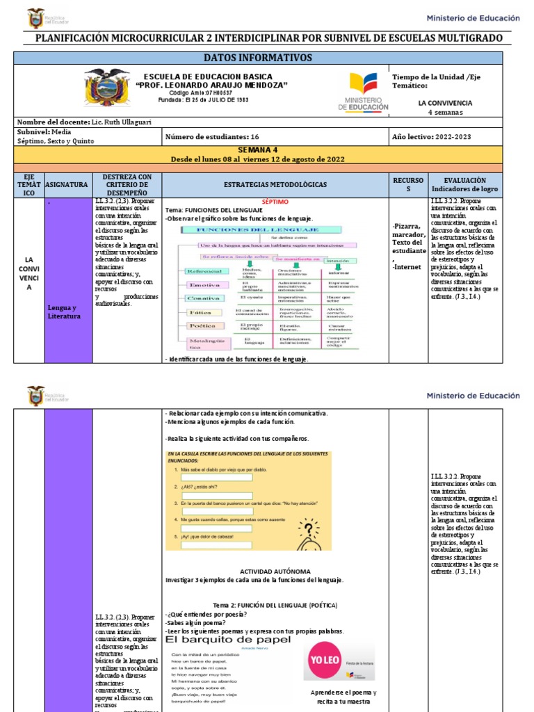 Planificación 24, Multigrado Eje Convivencia Media | PDF | Triángulo ...