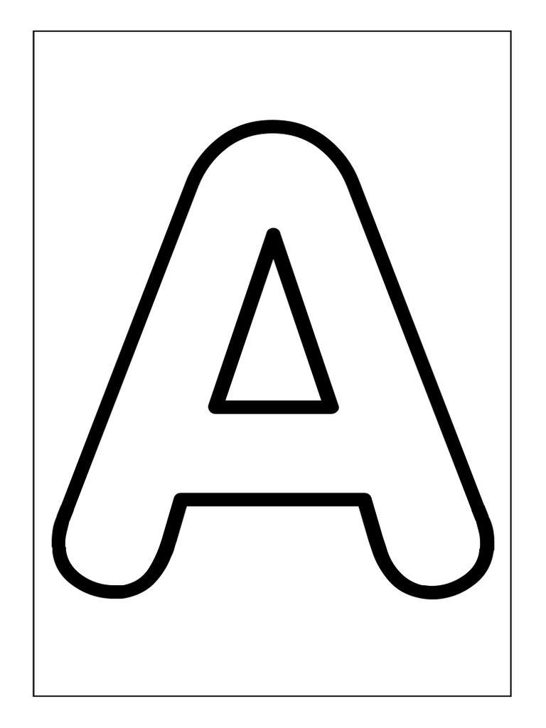Alphabet Majuscule Tubular A4 1 Lettre Par Page | PDF