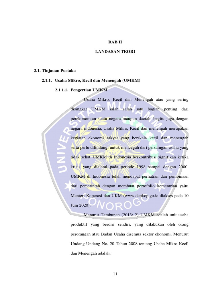 Pengertian UMKM 2 | PDF