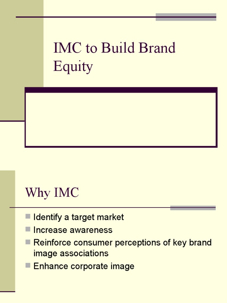 IMC Strategies for Brand Equity | PDF | Advertising | Brand