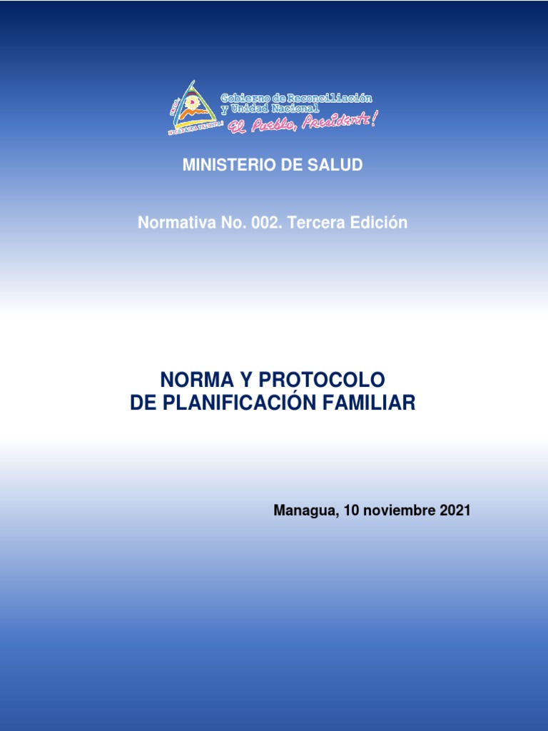 Norma y Protocolo de Planificacion Familiar N 002. Version Final 10 ... Norma y Protocolo de Planificacion Familiar N 002. Version Final 10 ...