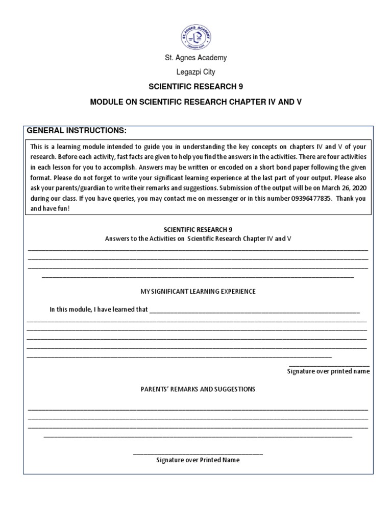 Scientific Research 9 Module | PDF