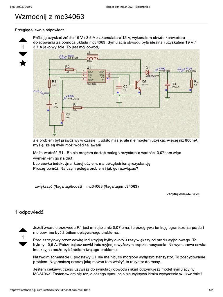 Boost Con mc34063 | PDF
