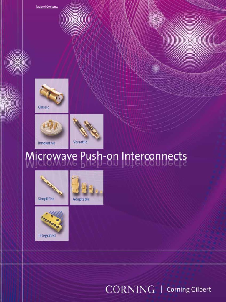 CorningGilbert - Microwave Push-On Interconnect | PDF | Printed Circuit ...