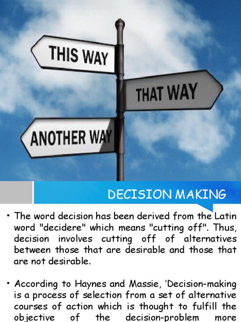 MODULE 2 - Decision Making | PDF | Decision Making | Psychological Concepts