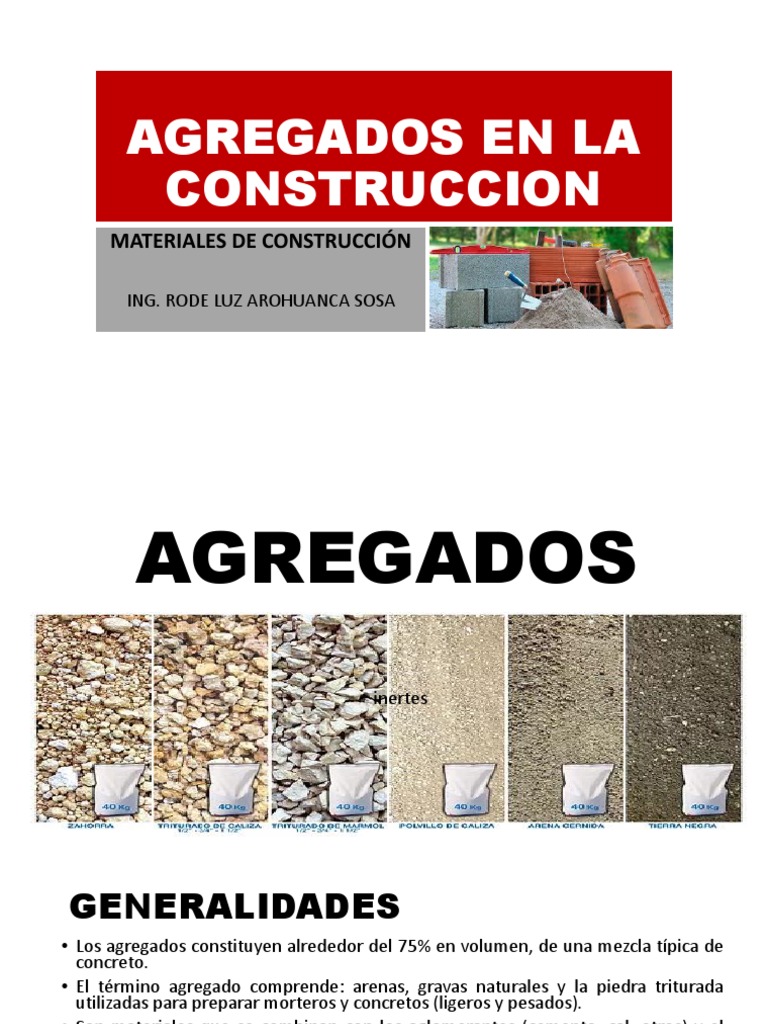 Agregados en la Construcción | PDF | Hormigón | Cemento