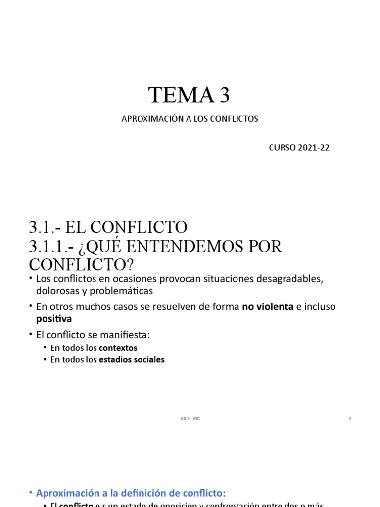 Aproximación a Conflictos Comunitarios | PDF | Conflicto (proceso ...