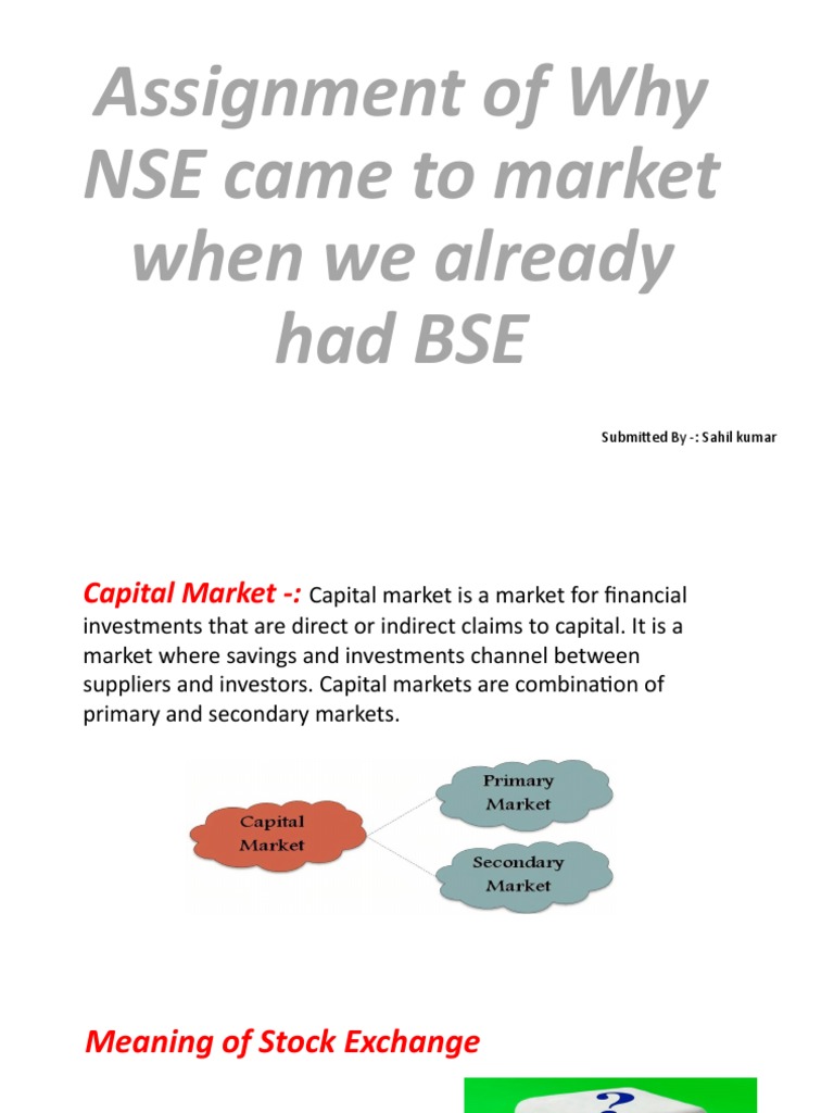Presentation of BSE and NSE | PDF | Stock Exchange | Microeconomics