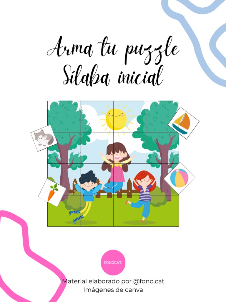 Puzzle de sílabas para niños | PDF