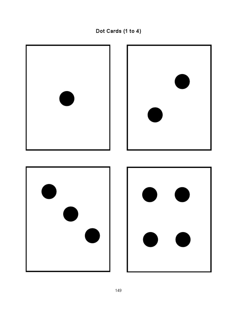 Printable Dot Cards for Numbers 1-12 | PDF