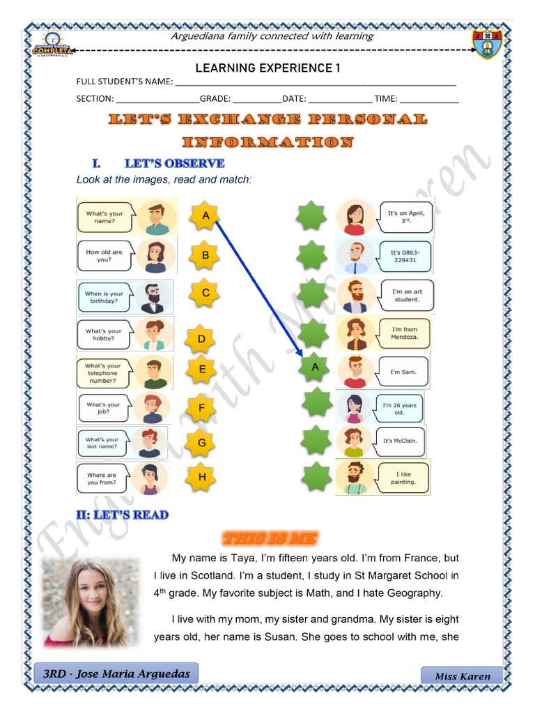 Learning Experience 3rd 1 Pdf
