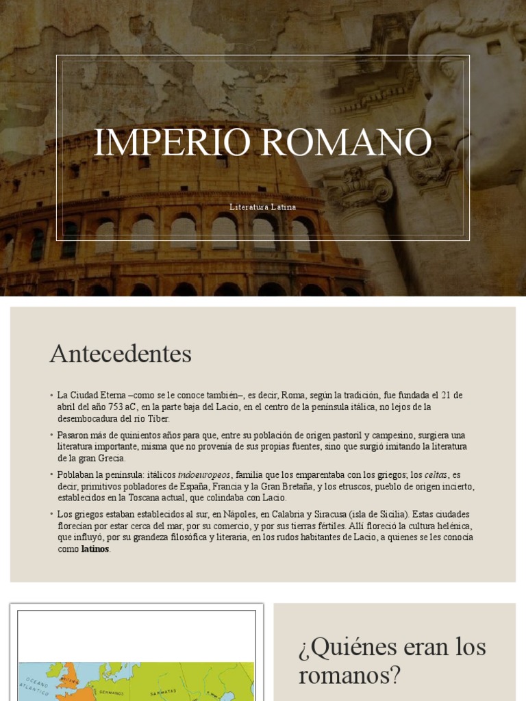 12 Literatura Latina - Imperio Romano | PDF | imperio Romano | Roma antigua