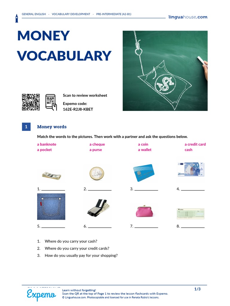Money Vocabulary British English Student Ver2 | PDF | Money | Cash