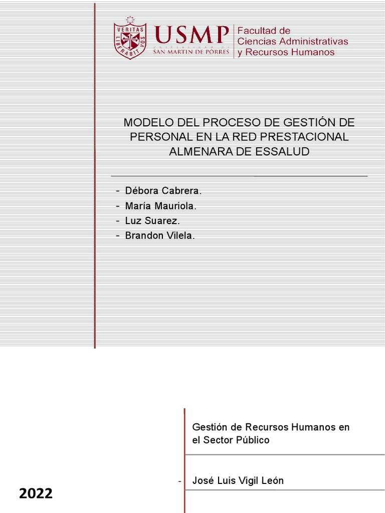Modelo de Gestión de Personal Almenara | PDF | Gestión de recursos ...