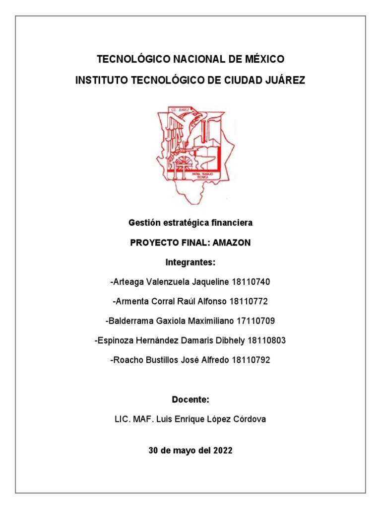 Gfe Proyecto U2 Amazon | PDF | Comercio electrónico | Contabilidad
