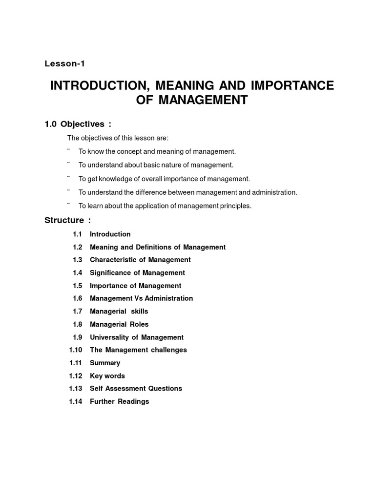 Objectives of Management Explained | PDF | Skill | Resource