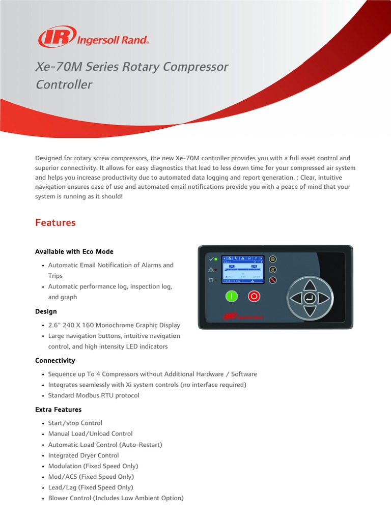 Xe70 Series Rotary Compressor Controller Enpdf | PDF