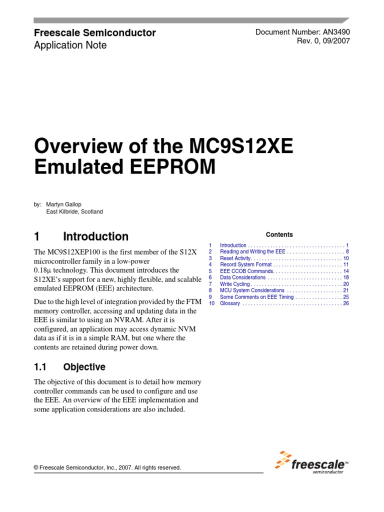 An3490 mc9s12x | PDF | Random Access Memory | Flash Memory