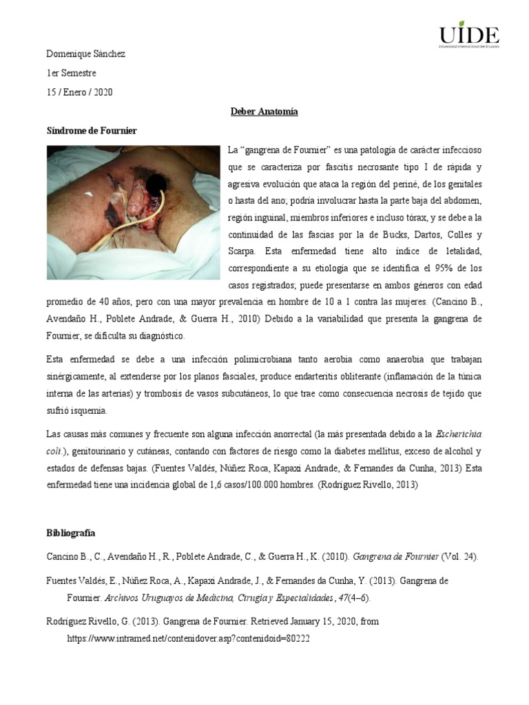 Síndrome de Fournier | PDF | Causas de la muerte | Enfermedades y ...