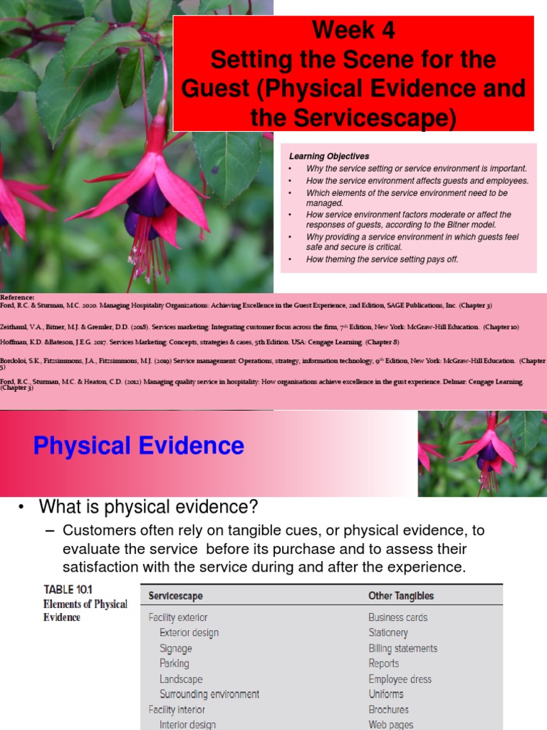Week 4 Physical Evidence and Servicescape | PDF | Psychological ...