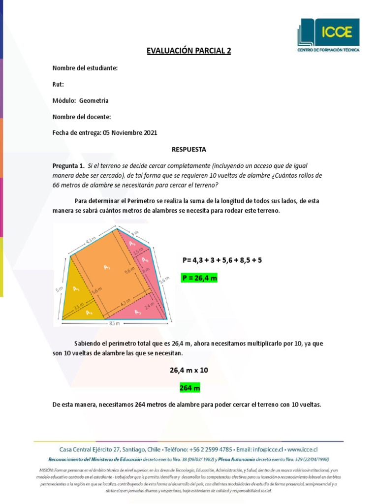 Evaluación Parcial 2 | Descargar gratis PDF | Geometría | Formas geométricas