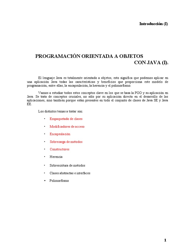 1 Poo1 | Descargar gratis PDF | Programación | Constructor (Programación Orientada a Objetos)