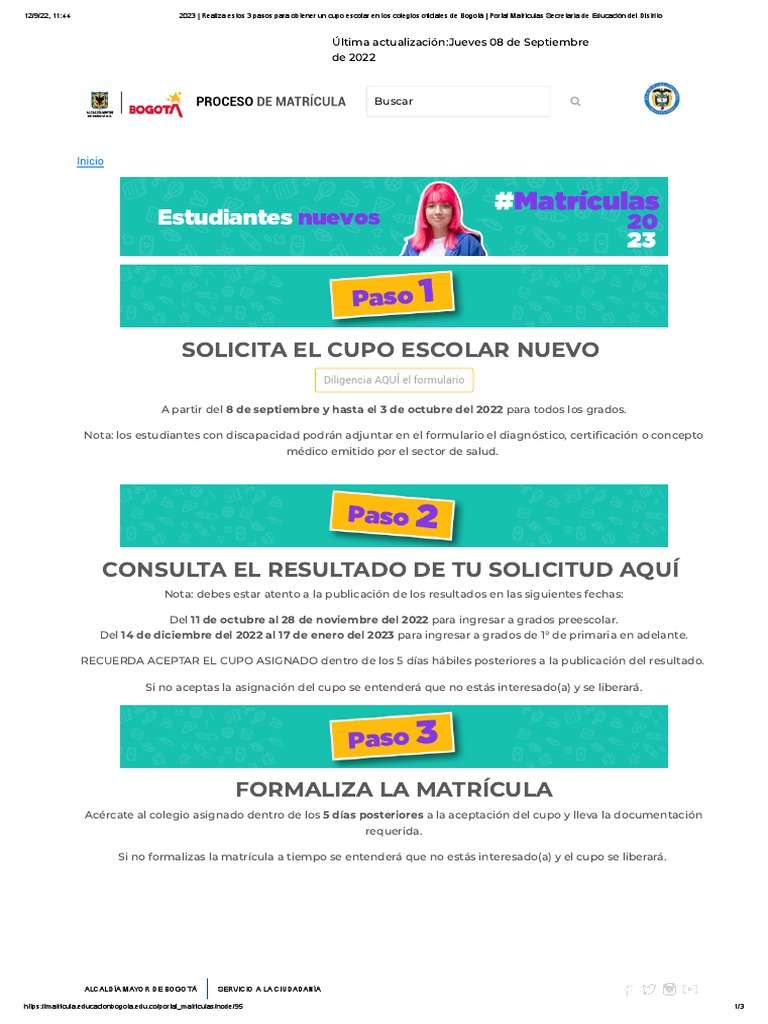 Solicita El Cupo Escolar Nuevo: Inicio | PDF | Gobierno