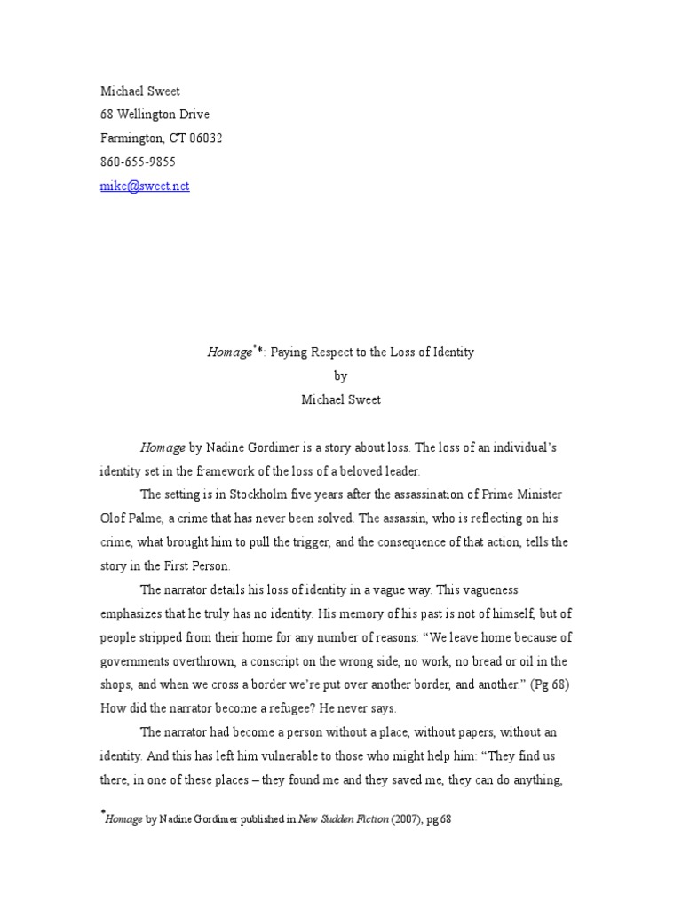 Analysis Homage | PDF